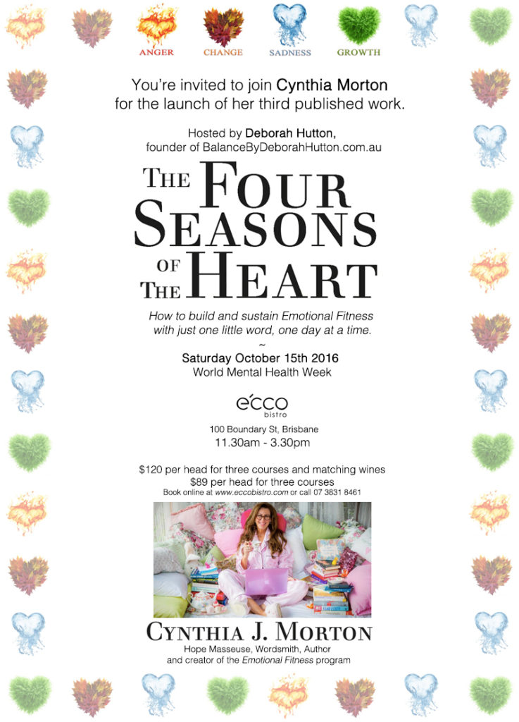 Brisbane Book Launch Invite – Cynthia Morton